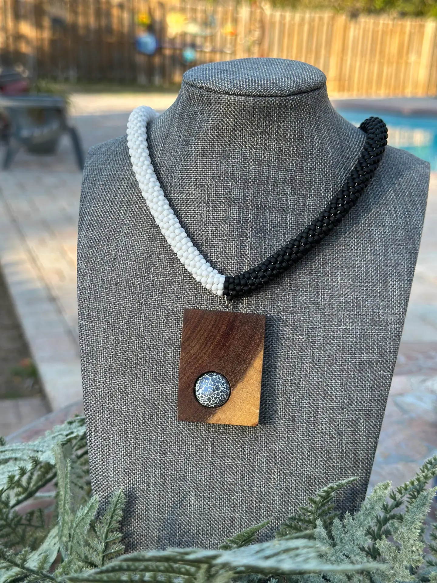 🖤 Monochrome Muse Statement Necklace - Dequa Design